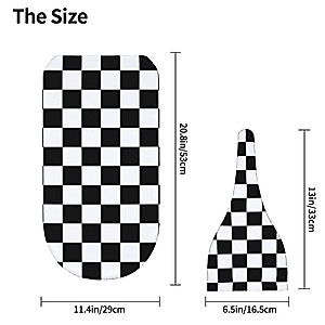 Checkered Black And White Baby Stuff New Born Swaddle Baby Blanket Sleep Sack Soft Stretchy Transition Baby Swaddle Wrap Receiving Blankets With Beanie Hat Sets Gifts For 0-6 Month Boy Girl And Infant