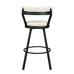 Homelegance Appert Swivel Pub Height Chair (Set of 2), 30 in SH, White