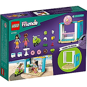 LEGO Friends Donut Shop 41723, Food Playset, Bakery Toy for Girls and Boys 4 Plus Years Old, Includes Liann and Leo Mini-Dolls and Toy Scooter, Small Gift Idea