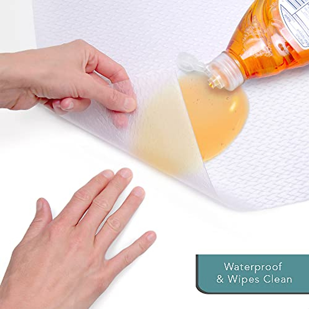 Con-Tact Waterproof Protective Liner for Under Kitchen Sink, Bathroom, Laundry Room Non-Adhesive Undersink and Vanity Mat, 24" x 48", Clear