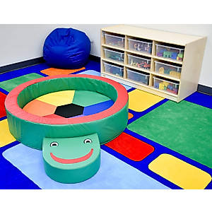 Children's Factory Lollipop Play Yard,Kids Indoor Playground, Rainbow Play Mat for Classrooms, Daycares, Preschools