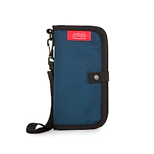 Manhattan Portage Continental Wallet (Navy, Snap closure, zippered compartments, credit cards, ID cards, cash, Thirteen pockets, 1000D)