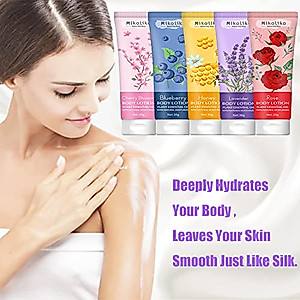 20 Pack Bulk Body Lotion Gift Set, Travel Size Lotion Sets Natural Body Moisturizer with Shea Butter, Body Cream for Women, Birthday Christmas Valentines Gifts Set for Her Girlfriend Mom Wife