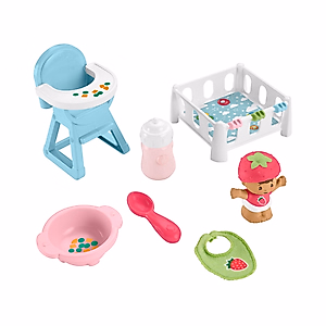 Fisher-Price Little People Snack & Snooze 7-Piece Play Set, Early Role-Play Toy for Toddlers and Preschool Kids Up to Age 5