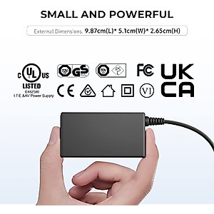 24V Power Supply,HKY 65W Universal AC Adapter with 10 Extra DC Plugs,AC to DC,for Massage Gun,LED Strip Light,Sound bar,CCTV Camera System,LED Display,LCD Monitor,3D Printer,Scanner,Speaker