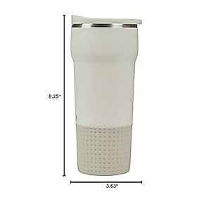 Pelican Hydration Pelican Cascade™ 22 oz Vacuum Insulated Tumbler - Recycled Stainless Steel Double Wall Travel with Dual Lid, Powder Coated Insulated Coffee Mug For Hot Cold Drinks, Linen