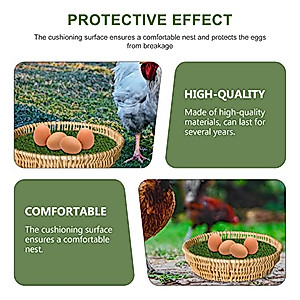 POPETPOP Chicken Nesting Box Pads, Reusable Hens Nest Artificial Grass Rug Carpet for Chicken Duck Coop