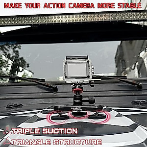 ULIBERMAGNET Magnetic Action Camera Mount,Solid Aluminum Magnetic Mount Tripod with Mini Ball Head,Strong Rubber Coated Magnet with 1/4’’-20 Male Thread Stud for Mobile Camera,GoPro,Security Camera