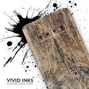 DesignSkinz Raw Wood Planks V6 Protective Vinyl Decal Wrap Skin Cover Compatible with The Samsung Galaxy S20 (Screen Trim & Back Glass Skin)