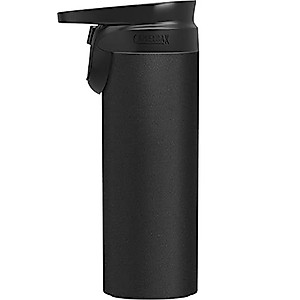 CamelBak Forge Flow Coffee & Travel Mug, Insulated Stainless Steel - Non-Slip Silicon Base - Easy One-Handed Operation - 16oz, Black