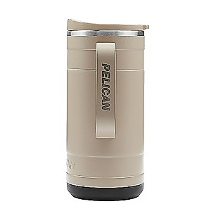 Pelican Hydration Pelican Ridge™ 18 oz Vacuum Insulated Tumbler - Recycled Stainless Steel Double Wall Travel with Dual Lid, Powder Coated Insulated Coffee Mug For Hot Cold Drinks, Desert