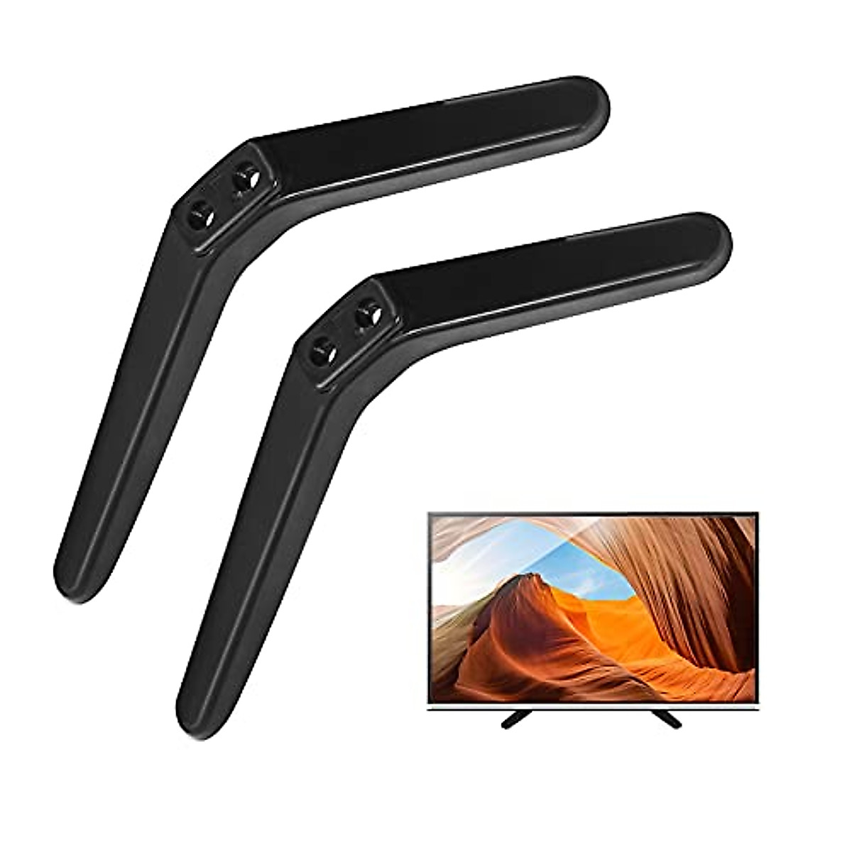 Universal TV Stand, TV Pedestal Feet, TV Stand Legs for 27 28 29 30 32 37 40 55in LCD LED OLED TCL/LG/KONKA Smart TV, Black