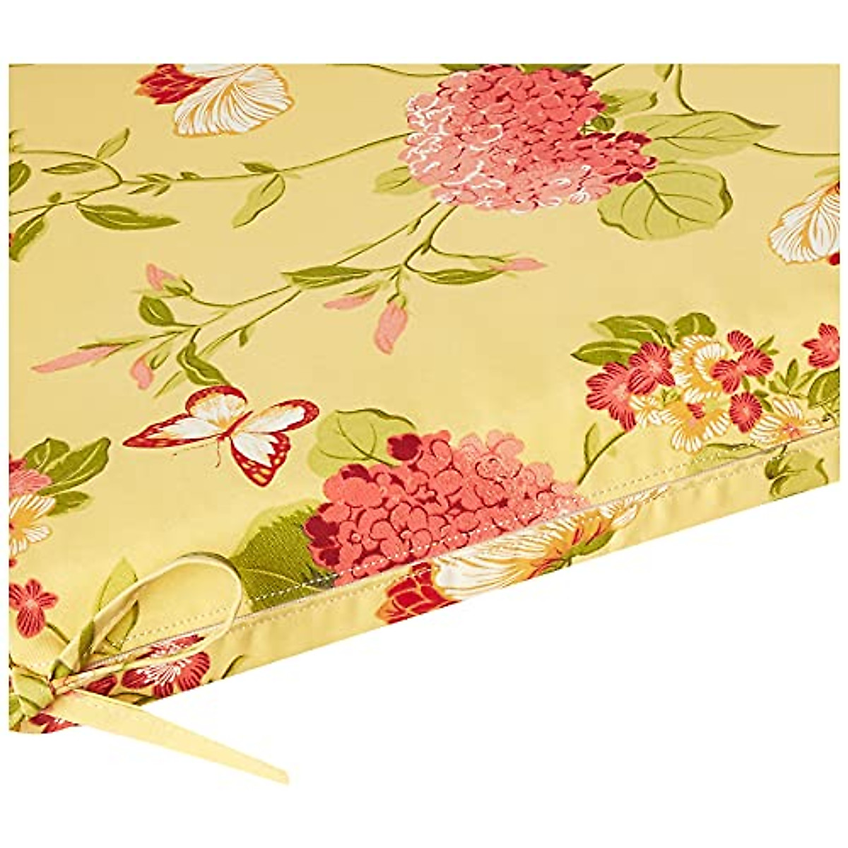 Pillow Perfect Outdoor/Indoor Risa Lemonade Bench/Swing Cushion, 1 Count (Pack of 1), Gold