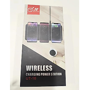 Triple Wireless Charger Pad - 15W Fast Charging Station for Apple iPhone 16/15/14/13/12 Pro/Max/Plus, AirPods, Qi-Certified 3-in-1 Charging Mat for Multiple Devices One-Step Wireless Charging Solution