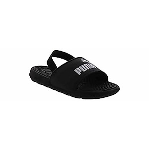 PUMA Cool Cat Backstrap BX (Little Kid) Black White 13 Little Kid M