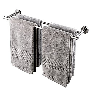KES 23.6-Inch Double Towel Bar SUS304 Stainless Steel Bathroom Kitchen Towel Holder Dual Towel Rail Rustproof Wall Mount Polished Finish, A2001S60