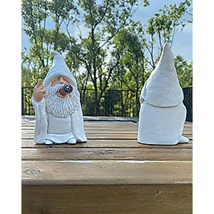 CPTC Middle Finger Gnome Statue,6.3 Inch Jumbo Naughty Tongue Garden Gnomes.