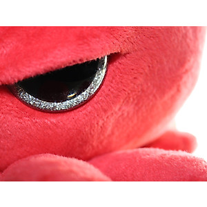 Grumpy Baby Octopus - Adorable Super Soft Plush Stuffed Animal Toy (Glitter Eyes) - Large 12 Inch - Unique Gift for Kids and Adults