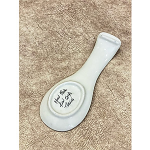 IstanbulArtWorkshop Turkish Ceramic Spoon Rest For Kitchen, Handmade Pottery Spoon Holder, Spoon Rest For Kitchen