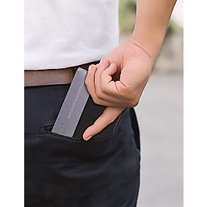 Skechers Men's Slimfold Canvas Vegan Leather RFID Wallet, Black Zig Zag, One Size