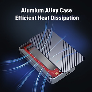 40Gbps NVMe Enclosure,V VCOM M.2 NVMe SSD Enclosure, Aluminum Alloy External NVMe Enclosure Support Size 2280 M&B+M-Key,Compatible with Thunderbolt 3/4,USB4/3.2/3.1/3.0/2.0