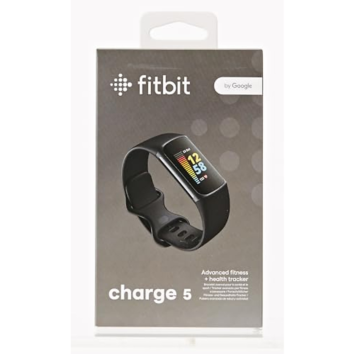 Fitbit Charge 5 Advanced Health & Fitness Tracker with Built-in GPS, Stress Management Tools, Sleep Tracking, 24/7 Heart Rate and More, Black/Graphite, One Size (S &L Bands Included)