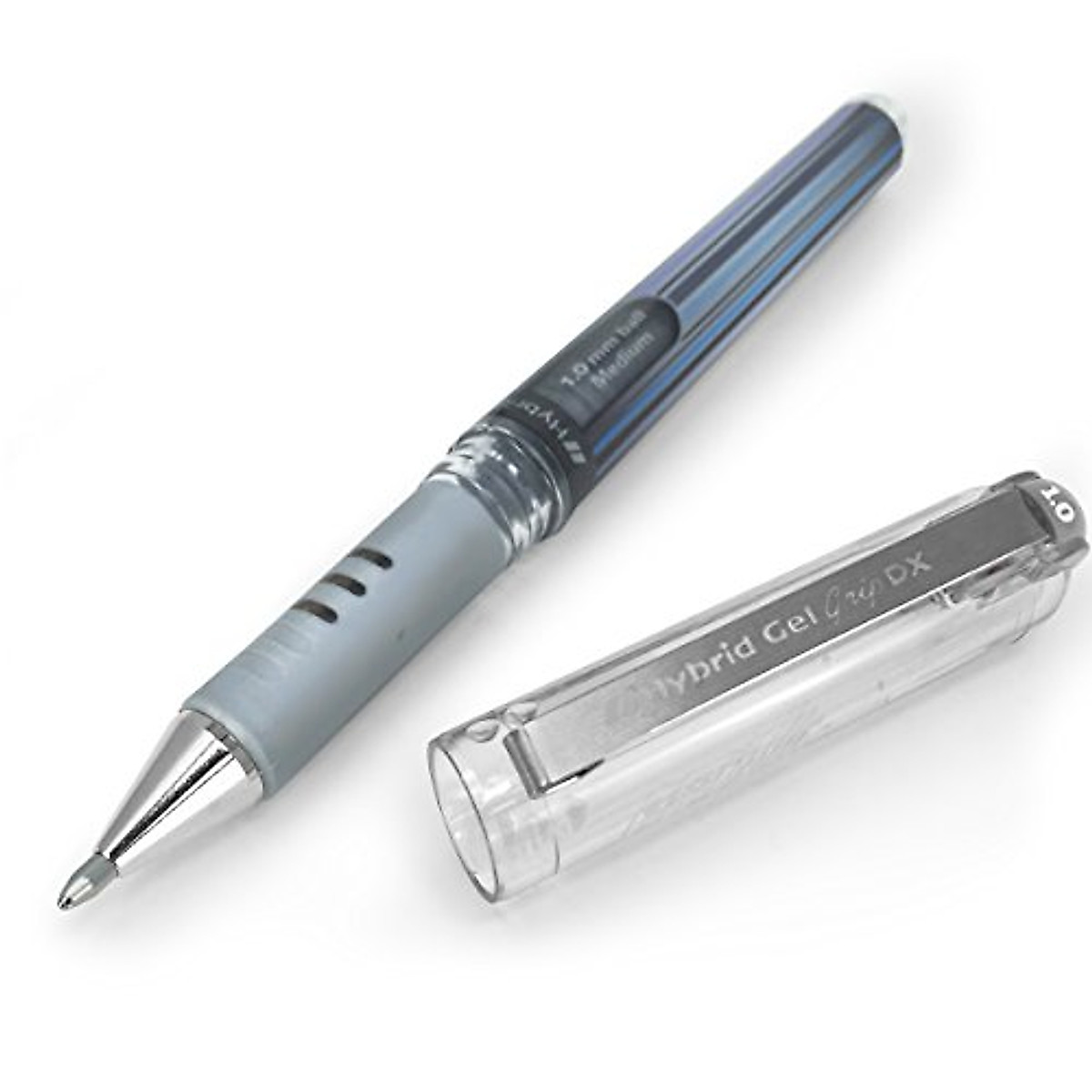 Pentel Hybrid Gel Grip Metallic Pen – 1.0mm Rollerball – Green, Gold, Red, Silver and White - Set of 5 - K230