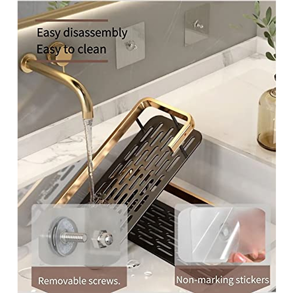 Self Adhesive Shower Shelves 2 Pack Shower Caddy Suction Cup Adhesive Shower Shelves Stainless Steel No Drilling Bathroom Shower Organizer for Bathroom,Kitchen(BLACK)