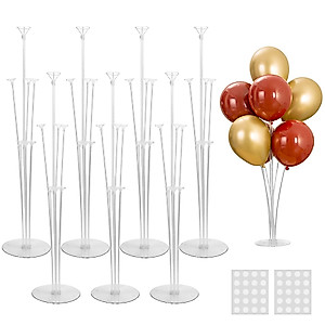 JOYYPOP 7 Sets Balloon Stand Kit, Balloon Sticks with Base Party Supplies Birthday Graduation Party Decorations Wedding