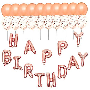 Totority 2 Sets Balloon Alphabet Set birthday balloon arch birthday party supplies birthday wall backdrop gold baloons birthday party balloons banner happy Aluminum film 3d