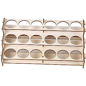 Wooden Paint Rack Painting Rack Paint Ink Bottle Storage Cabinet, Holds 18 Bottles of Paint
