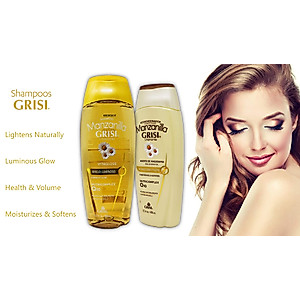 Grisi Manzanilla Shampoo | Chamomile Shampoo for Thicker and Fuller Hair, Helps Naturally Lighten and Increase Hair Volume, also helps treat the Scalp for Dandruff; 13.50 Fl Oz