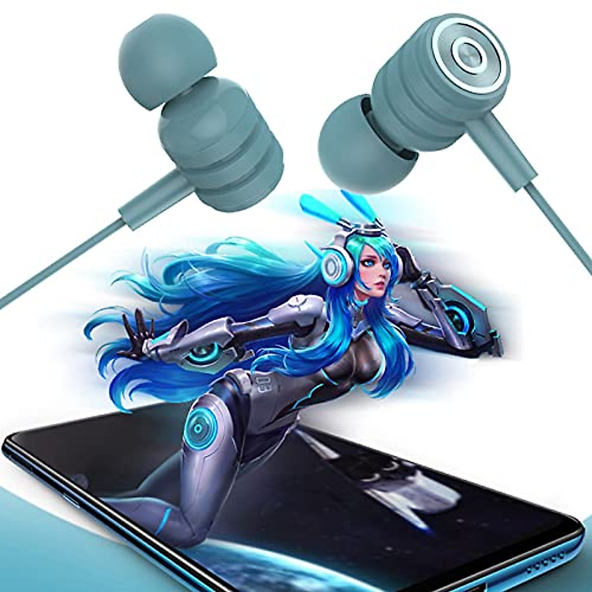 Y01 Wired Earphone in-Ear Heavy Bass Line Control 3.5mm 5D Surround Stereo Sound Earphone for Sports - Dark Grey