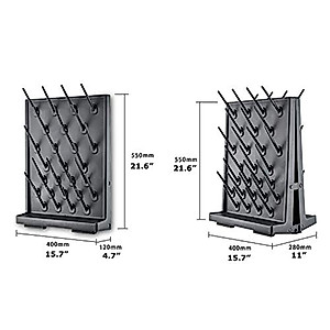 YTFLOT Drying Rack 27 Pegs Lab Supply Pegboard Bench-top/Wall-Mount Laboratory Glassware 27 Detachable PegsLab Drying Draining Rack Cleaning Equipment Black