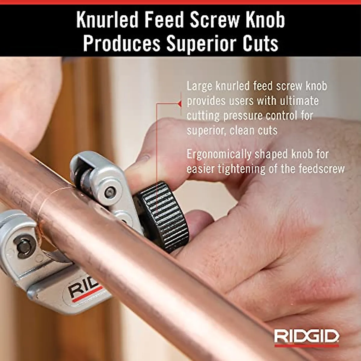 RIDGID 40617 Model 101 Close Quarters Tubing Cutter with 1/4"-1-1/8" Cutting Capacity, Silver