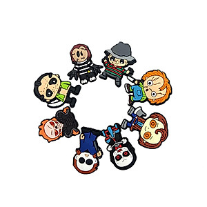 Cutest-LittleBell 35Pcs Skull Horror Shoe Charms Decorations,Thriller Cool Charms for Boys,Girls,Teens and Adult, Shoe Charms Accessories Party Gifts