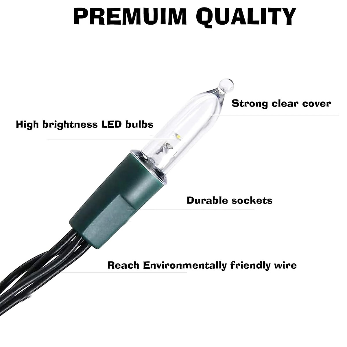 Dazzle Bright Battery Operated Christmas Lights, 2 Pack Total 32FT 100LED Clear Mini String Lights Waterproof with 8 Modes for Xmas Indoor Outdoor Yard Holiday Wedding Decorations (Red and Green)