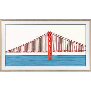 SAMSUNG QN43LS03AAFXZA 43 Inch The Frame QLED 4K Smart TV Bundle 43 inch The Frame Customizable Bezel Modern Teak