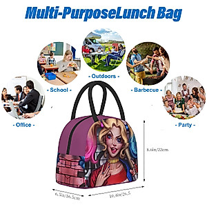 Lunch Bag Womens Insulated Rice Bag Anime Reusable Insulation Refrigerated Large Capacity Portable Tote Bag Ladies