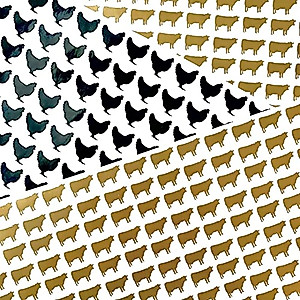 Meal Choice Stickers (Set of 10) - Wedding Meal Stickers - Place Card Meal Stickers - Wedding Meal Indicator - Food Choice Sticker (0.5 inch, Chicken, Gold)