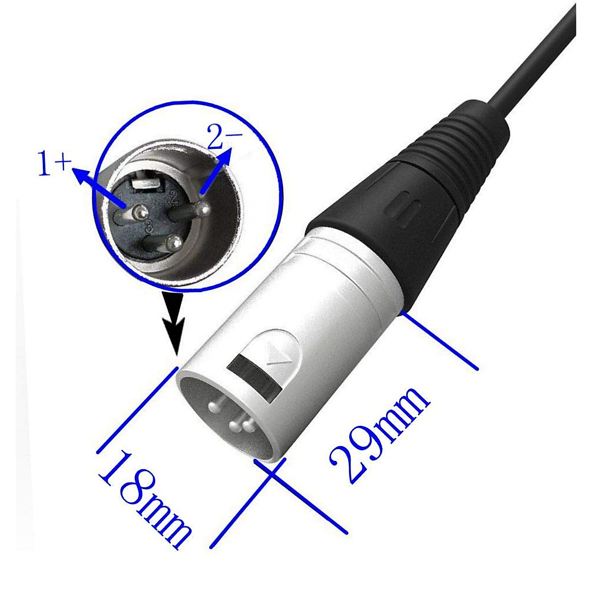 TANGSPOWER Charger 48v Output 54.6V 1.5A 48 Volt 3-pin XLR Male Plug for 54.6 Volt 13S 12Ah Lithium Battery Charger