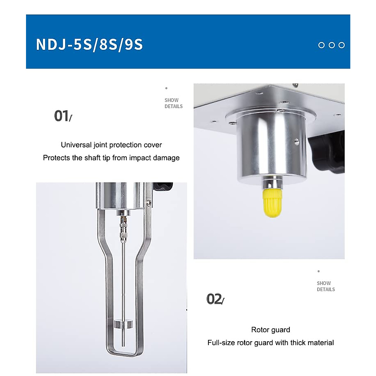 NDJ-8S Digital Rotational Viscometer with 4 Types of rotors and 8 speeds