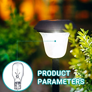 Riakrum T5 Landscape Light Bulbs 12 Volt 4 Watt Landscape Bulbs Low Voltage Landscape Lighting Bulb Malibu Bulbs Light Bulb for Replacement Outdoor Garden Deck Yard Landscape Lamp (20)