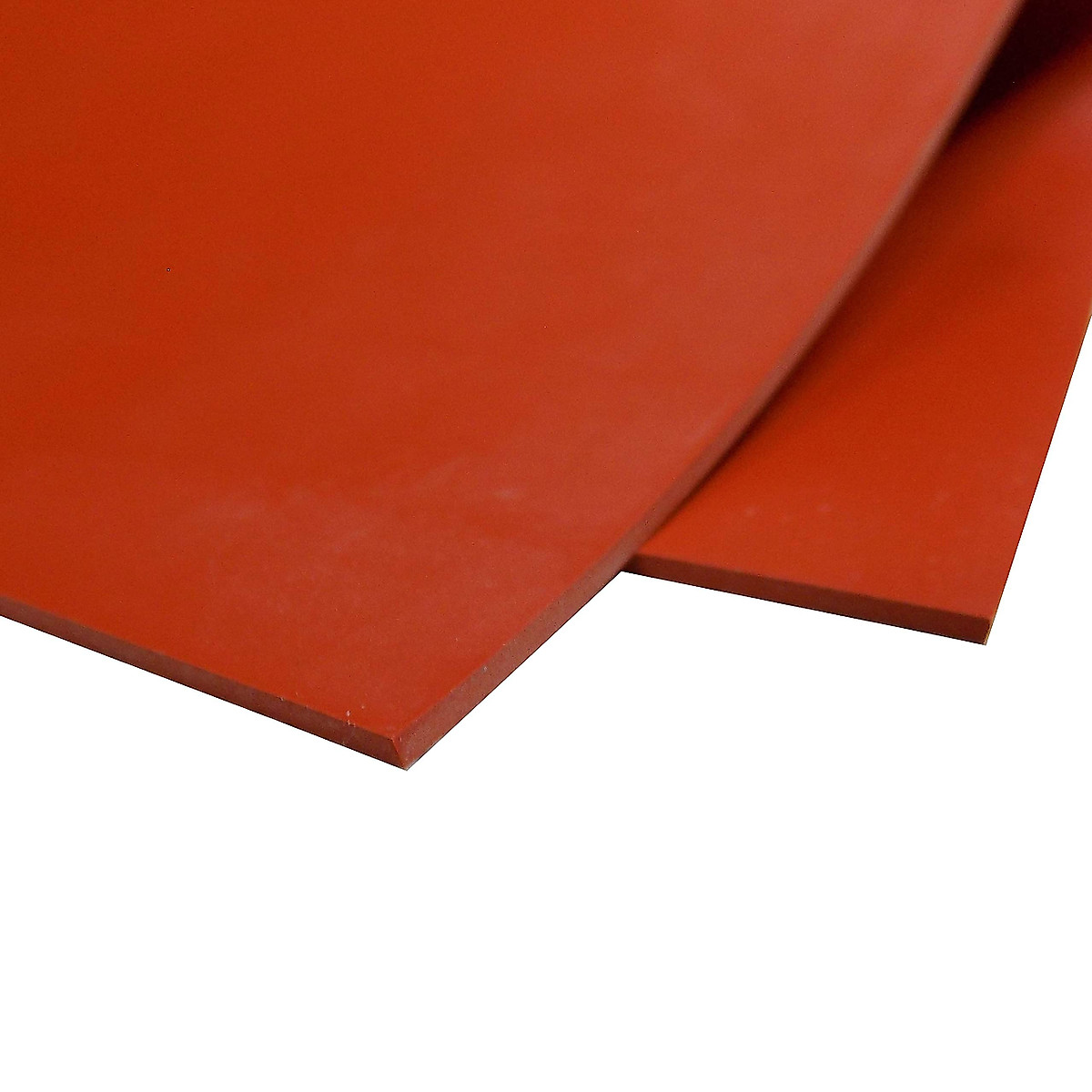 Red Silicone Rubber Sheet, 60A 1/16 x 9 x 12 Inch Commercial Grade, Made in the USA, No Adhesive Backing, High Temp Gasket Material