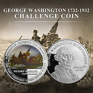 BHealthLife US President Challenge Coin George Washington 1732-1932 Crossing The Delaware