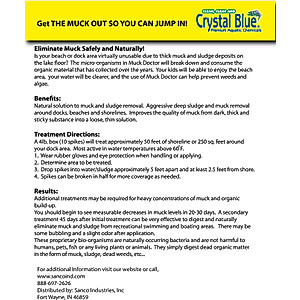 Sanco Industries Muck Doctor, 10 Biological Spikes to Reduce Muck, Perfect for Beach Fronts, Lake Docks and Swimming Areas