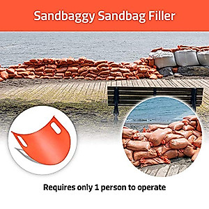 Sandbaggy Sandbag Filler | Made in USA | One Man Operation | Fills Sandbags 2X Faster Than Shovel | Only 10 Seconds to Fill A Bag | Heavy Duty Construction For Long Term Use | Can Fill Sand Or Gravel