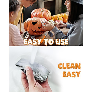 JUSTOTRY Halloween Pumpkin Carving Set 26Pcs Pumpkin Face Shape Cookie Cutters Tool Easy & Safe Adults Kids DIY, Stainless Steel 23 Molds with 3 Tools for Decoration Decorating Stencils Metal