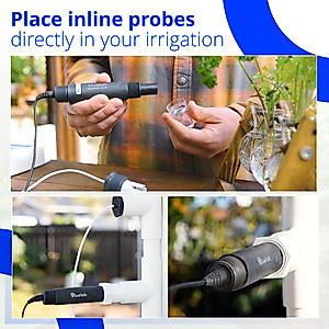 bluelab Guardian Monitor Inline Wi-Fi for Real-time pH, Temperature, and Conductivity (TDS/PPM) Measurements in Water with Calibration, 3-1 Digital Nutrient Meter for Inline Dosing Systems