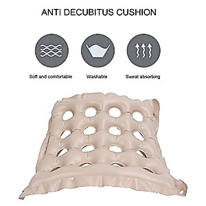 PVC 16 Holes Inflatable Chair Cushion Anti Decubitus Ergonomic Chair Cushion Coccyx Sciatica Chair Pad Ideal, Inflatable Seat Cushion Contoured Support PillowsBedroom Aids & Access